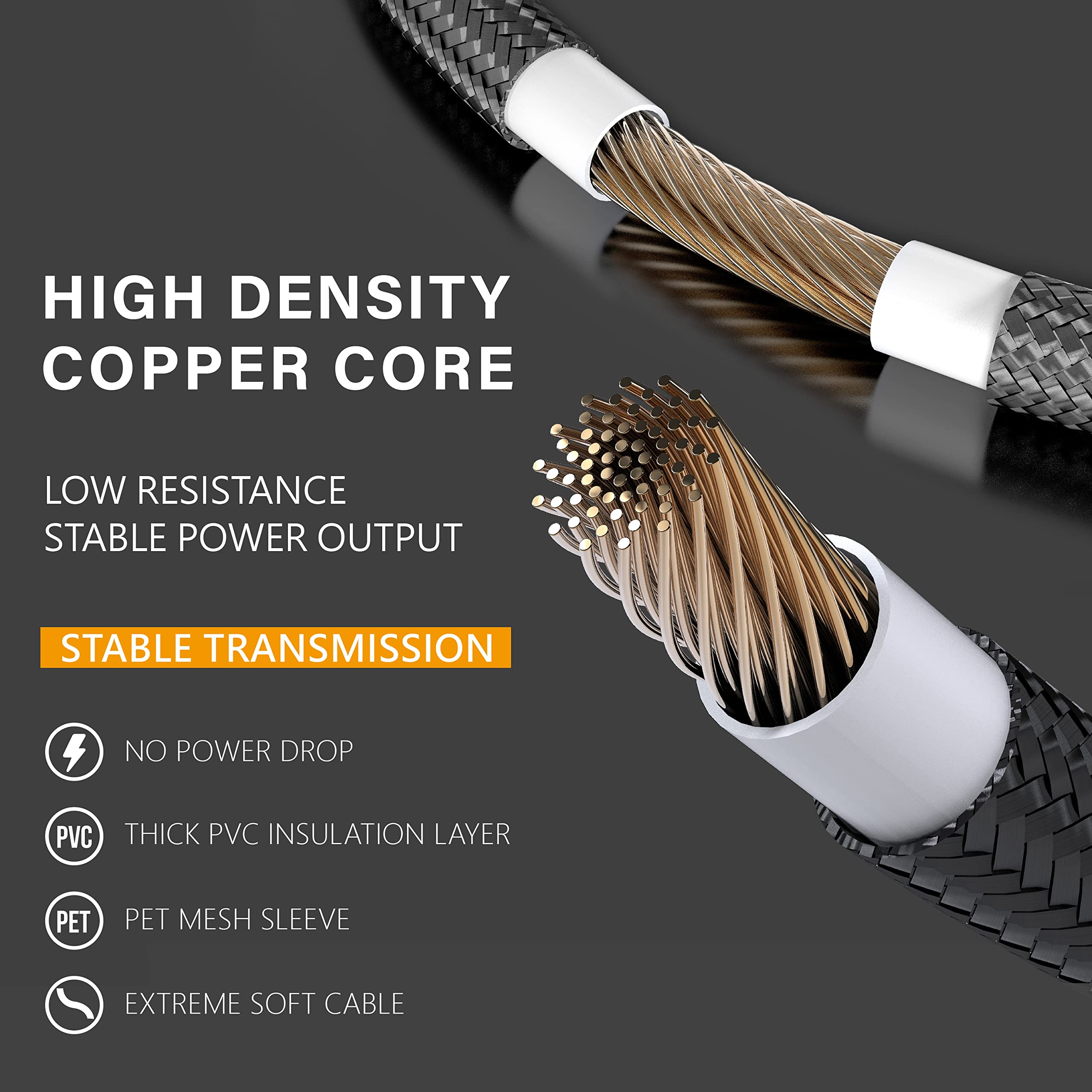 EZDIY-FAB PSU Cable Extension Sleeved Custom Mod GPU PC Power Supply Soft Nylon Braided with Comb Kit 24PIN/8PIN to 6+2Pin/ 8PIN to 4+4PIN-30CM 300MM - Black