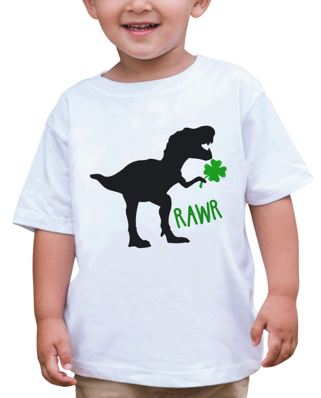 7 ate 9 Apparel Kids Dinosaur St. Patricks Day 2T T-Shirt Green