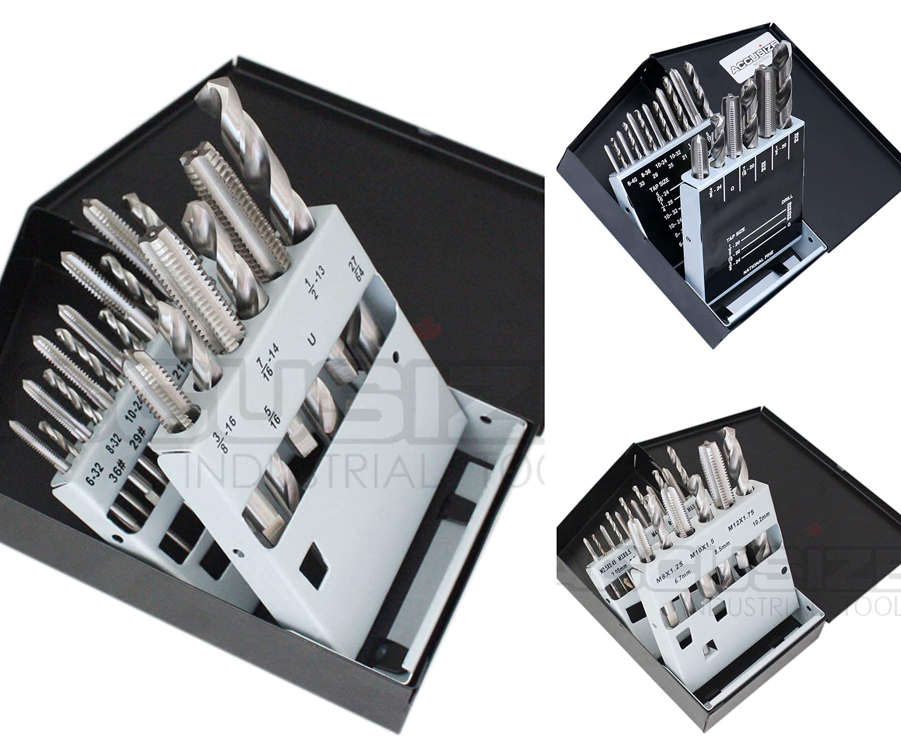 Accusize Industrial Tap & Drill Bundle: Metric, UNF, UNC Sets