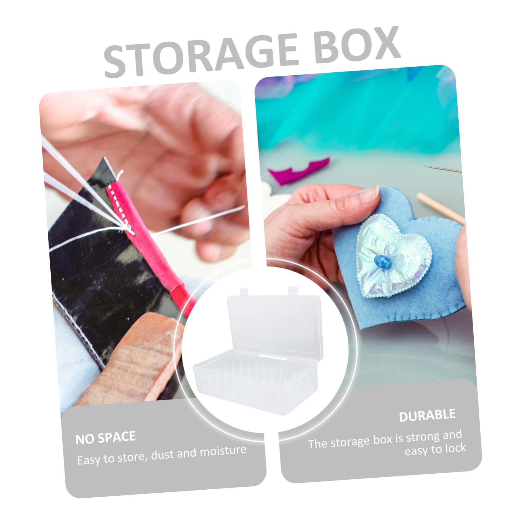2pcs 42 42 Axis Embroidery Thread Box Bobbin Plastic Desktop