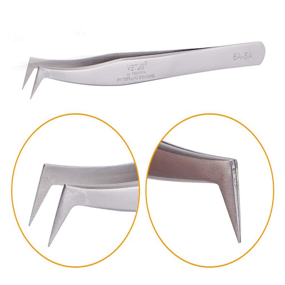 Vetus Tweezers,Non-magnetic Volume Eyelash Extensions Tweezers Vetus SA Series (6A-SA)