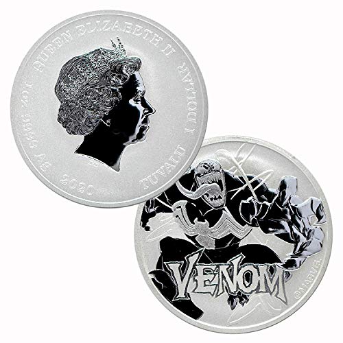 2020 Tuvalu 1 oz .9999 Silver Venom Marvel Series BU $1 Brilliant Uncirculated