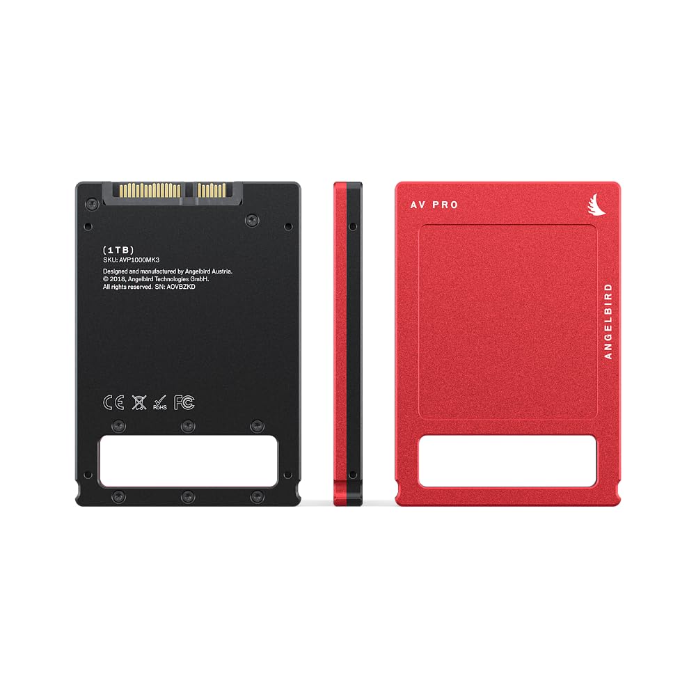 Angelbird - AV PRO MK3-1 TB - SATA 3-2.5" Video and Audio Recording SSD - Professional SSD Certified by Atomos and Blackmagic Design - up to 4K+ Workflows