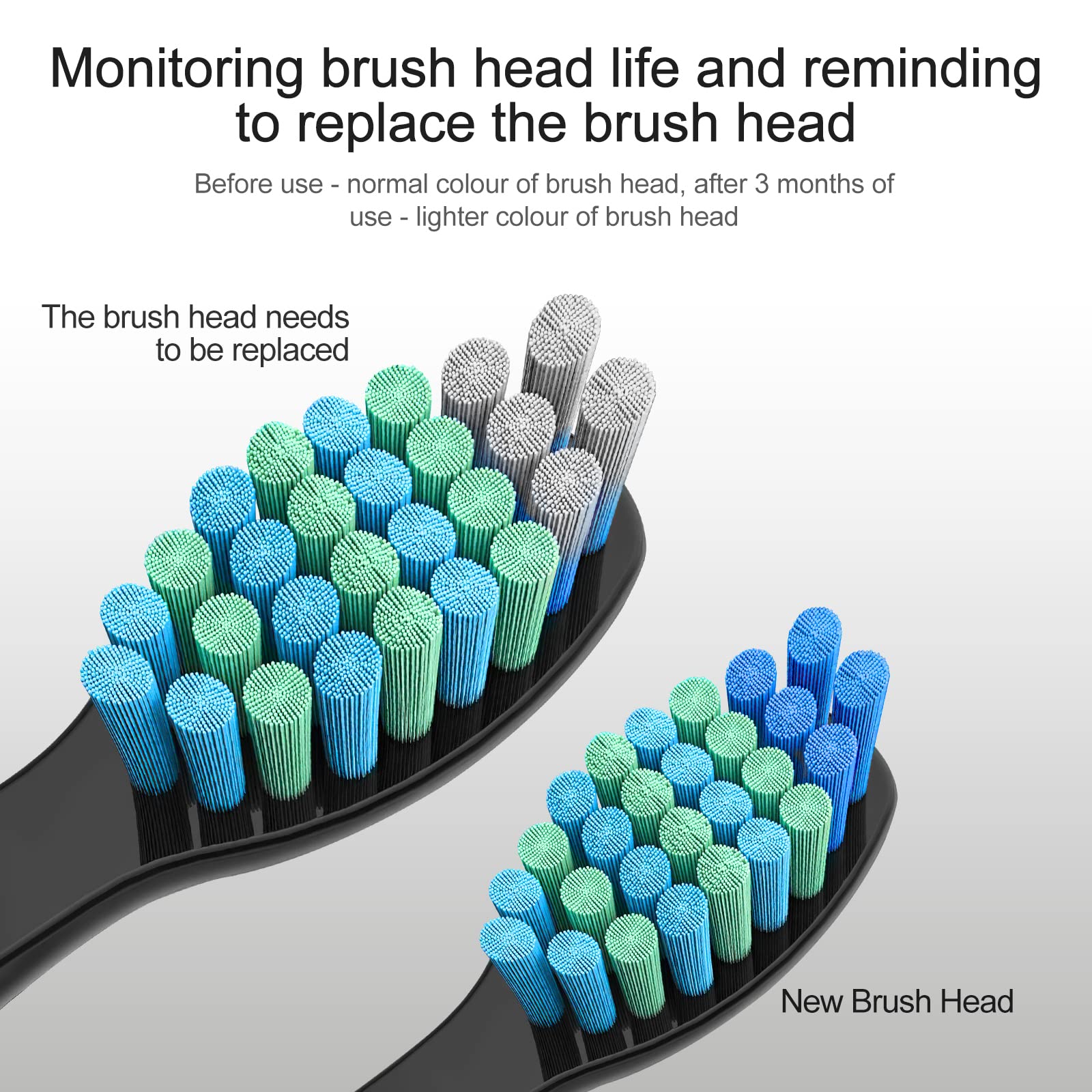 5 Pack Electric Toothbrush Replacement Heads Compatible with Fairywill,Toothbrush Heads Compatible with FW-507/508/551/515/917/959/2011,FW-D1/D3/D7/D8