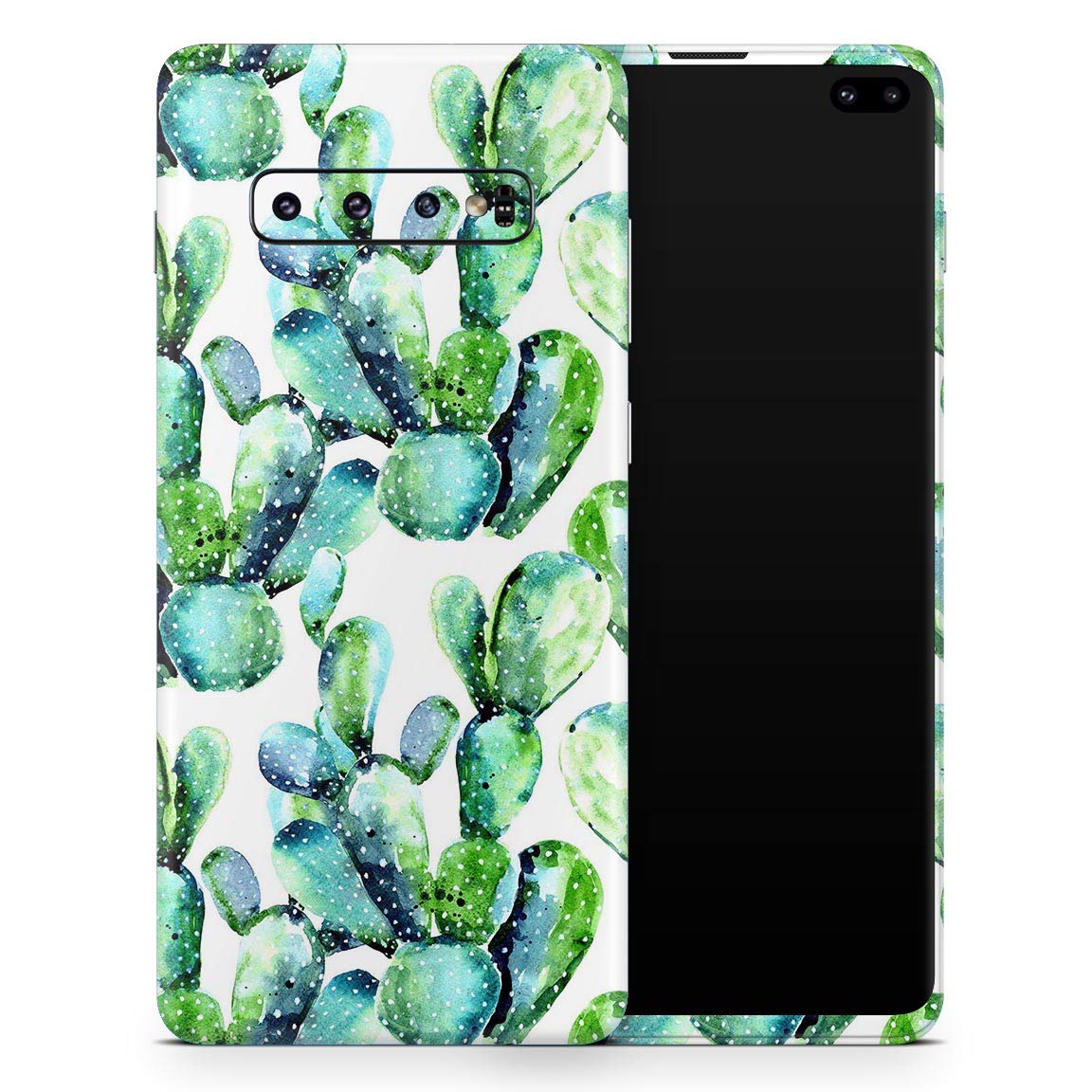 DesignSkinz Watercolor Cactus Bloom V1 Protective Vinyl Decal Wrap Skin Cover Compatible with The Samsung Galaxy S20 (Screen Trim & Back Glass Skin)