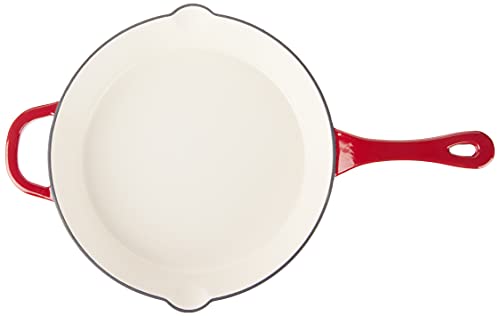 Crock Pot Artisan Cast Iron Skillet, 12 Inch, Scarlet Red