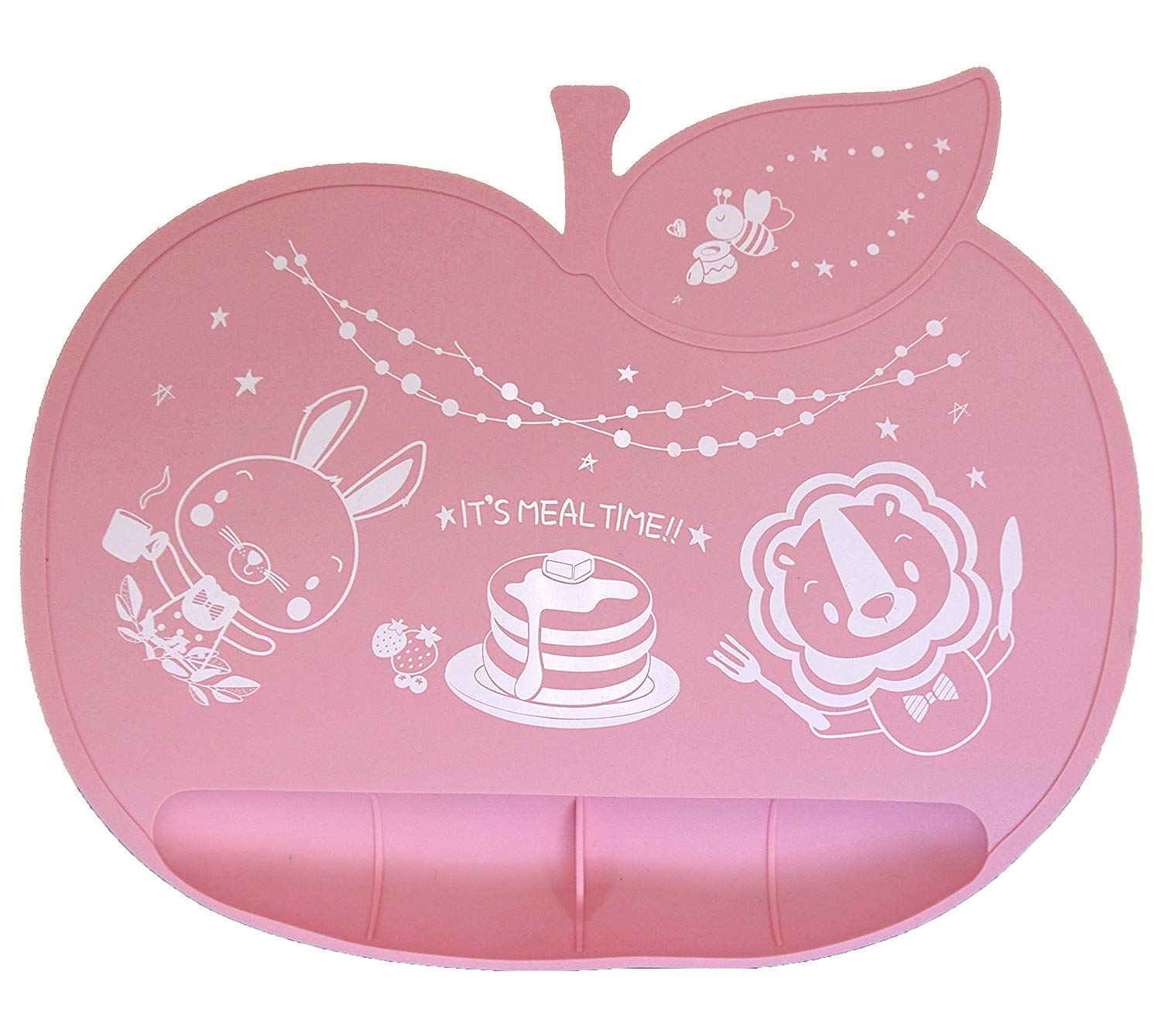 angelette Silicone Placemat for Baby and Toddler, Food Catcher placemat, Non Slip Placemats for Kids, Cute Placemat/Food Grade Silicone - Free of BPA