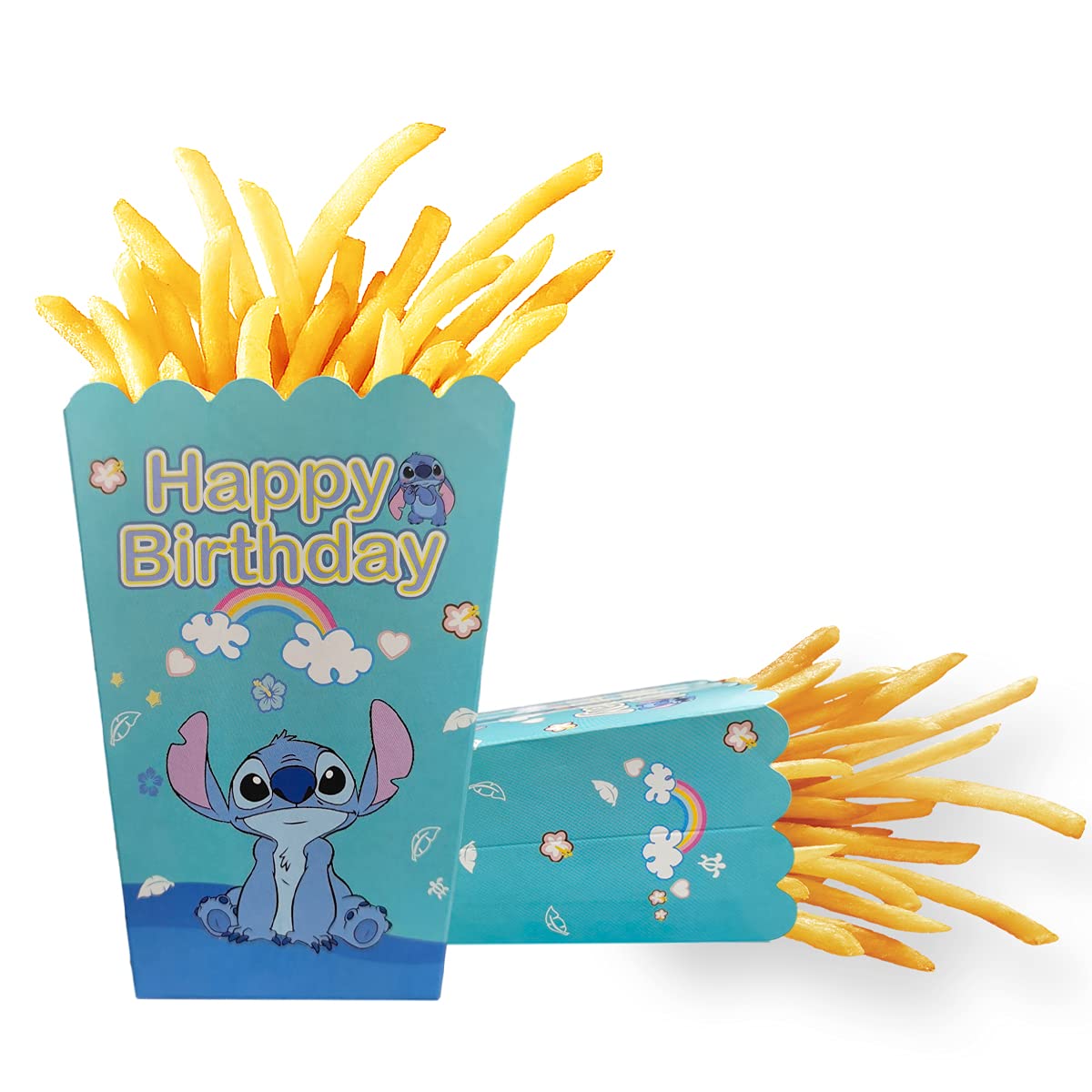 12Pcs Stitch Party Popcorn Boxes,Stitch Birthday Theme Party Supplies