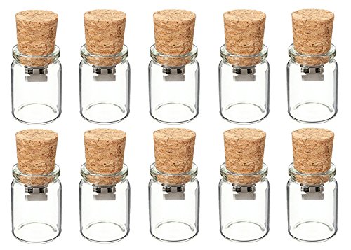 A Plus+ 10 Pack USB 2.0 Flash Drive 32GB Drift Bottle Design USB Memory Stick Transparent Glass USB2.0 Pendrive 32GB for Studios