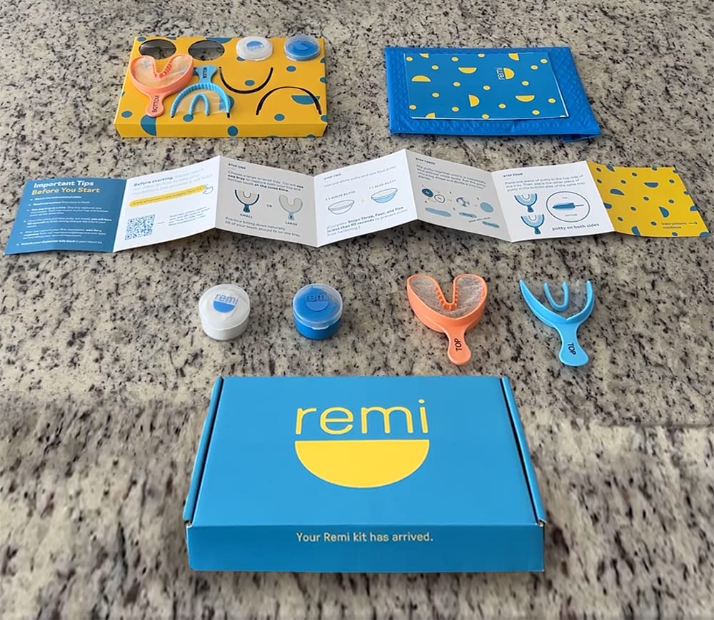 Remi (GrindGuardN) Two Mouth Guards for Grinding Teeth at Night. Dental Grade at-Home Moldable Guard Kit (Top & Bottom Set) (2 Mouth Guards for Teeth Grinding)