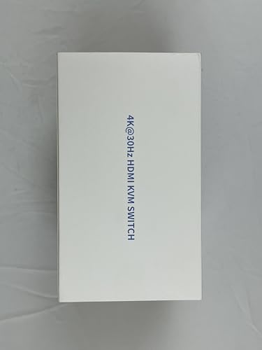 DGODRT HDMI USB KVM Switch 2 Port Selector Box for 2 Computers Share Keyboard Mouse Printer and 1 HD 4K Monitor, 2 KVM Cables Included