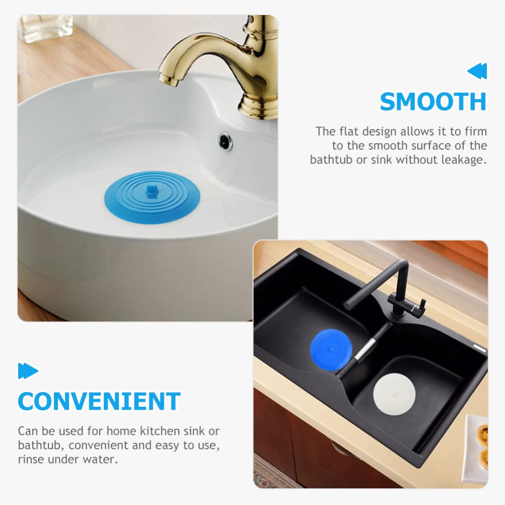 ULTECHNOVO 2pcs Sink Plug Bathtub Stopper Kitchen Sink Stopper Laundry Room Sink Stopper Flat Drain Stopper tub Drain Covers for bathtubs Bath tub Drain Covers tub Hair Catcher Drain Plug 15c