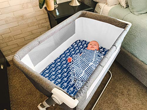 Bassinet Bed Sheets β Premium Bassinet Fitted Sheets 4 Pack β 100% Jersey Knit Cotton Cradle Sheets β Bassinet Bedding for Standard Size Oval or Halo Bassinet Pads β Bassinet Sheet for Boy & Girl