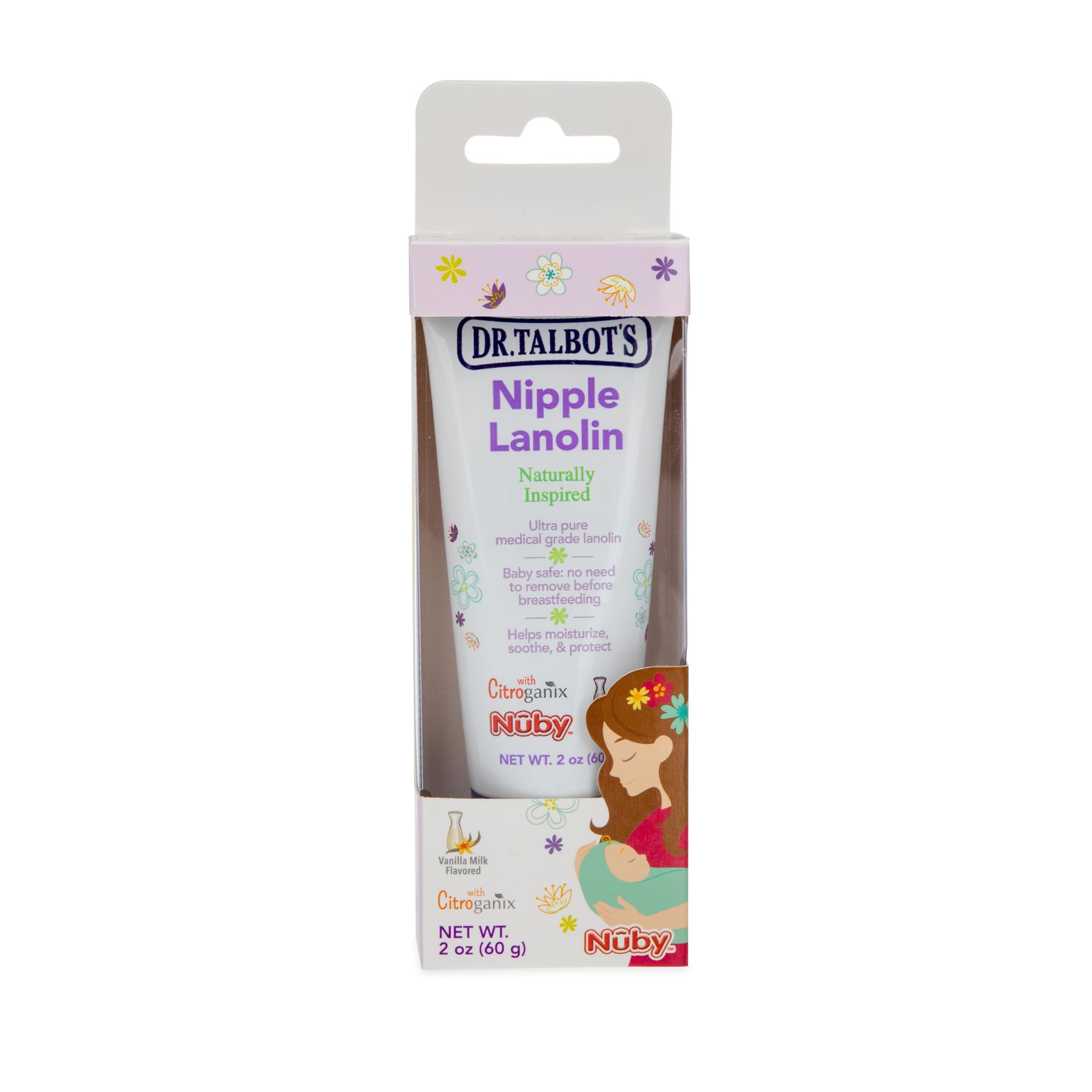 Dr. Talbot's Naturally Inspired Nipple Lanolin to Moisturize, Soothe & Protect, Ultra Pure Medical Grade, Baby Safe