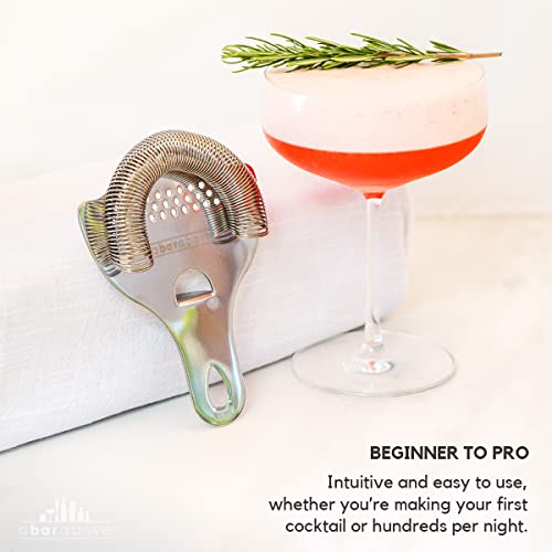 A Bar Above Hawthorne Strainer for Cocktails β Bar Strainer Cocktail w/High Density Spring β Mirrored Stainless Steel Finish Drink Strainer - Cocktail Strainer for Boston Shakers & Mixing Glasses