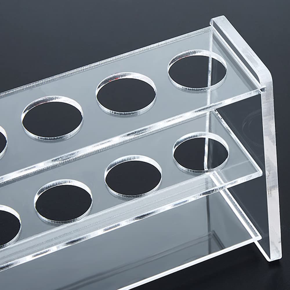 50ML Colorimeter Tube Rack Acrylic Strong Test Tube Holder 6 Slots Suit for Tubes Less Than 2.6cm/1.02inch in Diameter