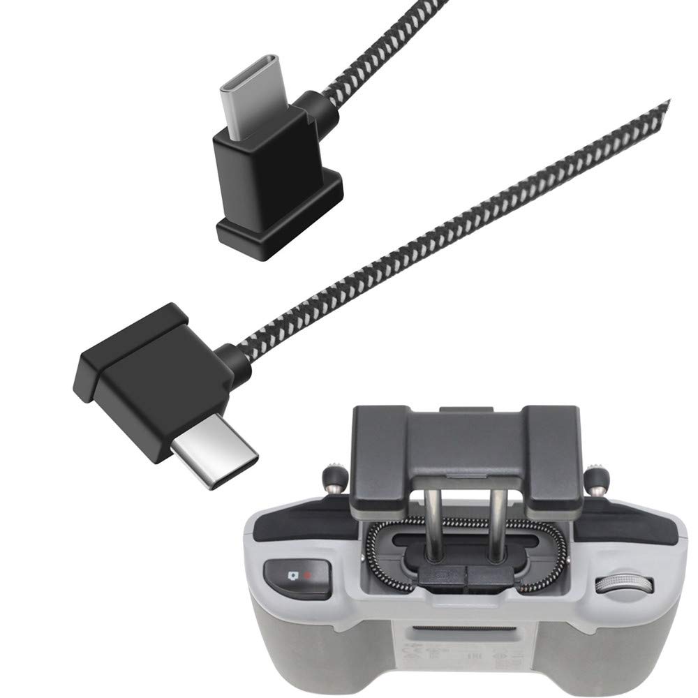 Hanatora 6.3 Inch USB C to USBC RC-N3/N2/N1/N1C Remote Controller Cable for DJI Flip,Neo,Mavic 3,Air 3S/3/2/2S,Mini 4K/2 SE/3/4 Pro,OTG Phone Nylon RC Data Cord Accessories(Type-C Connector)