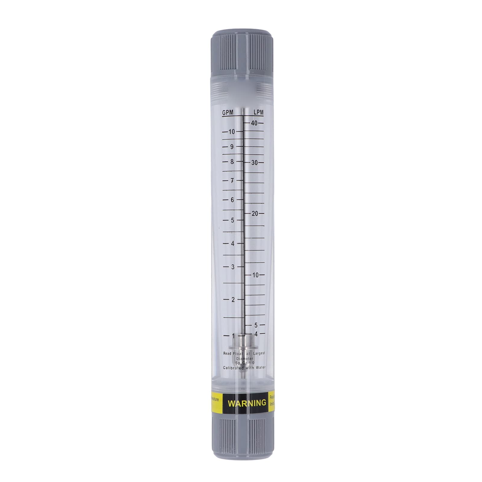 Flowmeter Flow Measuring Tool,Liquid Flow Flowmeter Tube Type 1â10GPM Accurate Scale Transparent Acrylic Water Flow Meter G1 Female Thread, Water Rotameter Instantaneous for Factory Industry