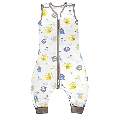 MOEMOE BABY Sleep Sack with Feet, Baby Sleeping Bag Sleeveless, Wearable Blanket Baby with Legs, Cotton Toddler Sleep Sack, 12Months - 7T