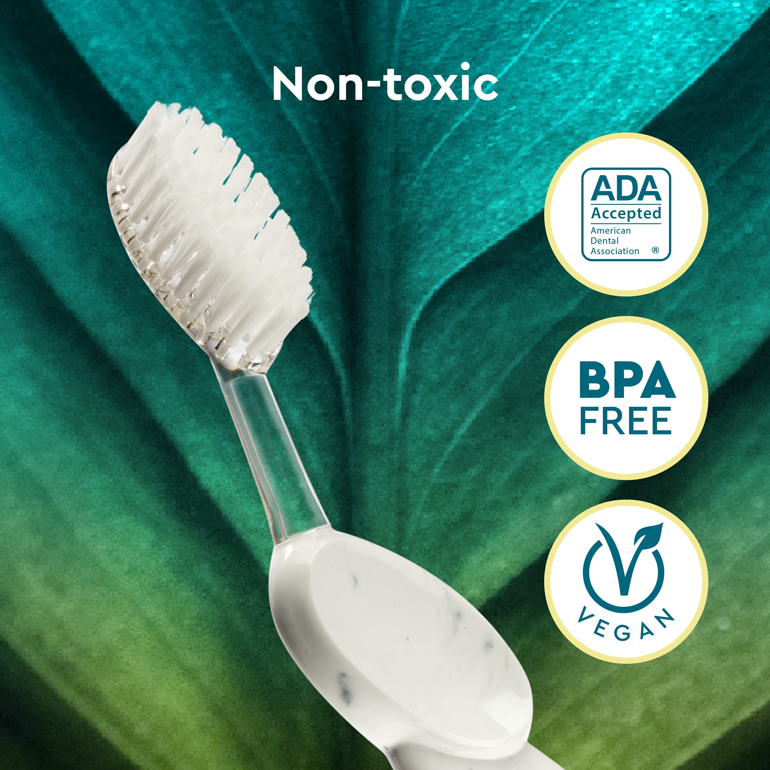 RADIUS Toothbrush Big Brush BPA Free & ADA Accepted Designed to Improve Gum Health & Reduce Gum Issues - Right Hand - Ice - Pack of 1