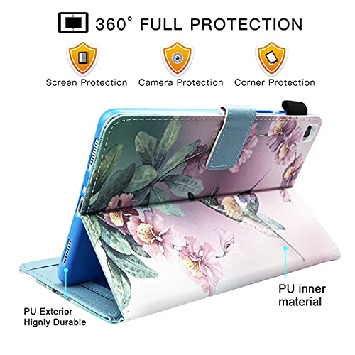 Birdtab for Samsung Galaxy Tab A7 10.4 Case 2020 Multi-Angle Smart Stand Shell Cover Case for Samsung Galaxy Tab A7 10.4 inch Tablet SM-T500/T505/T507 Case,Beautiful Hummingbird