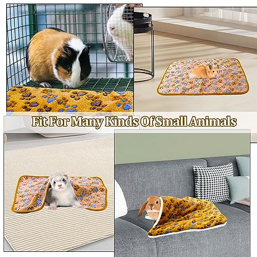 2Pack Blankets Fluffy for Small Animal,Soft Warm Pet Fleece Blankets,Reusable Guinea Pig Fleece Cage Liner WashablePet Sleep Mat for Guinea Pig Cage,Rabbit, Hamster, Cats, Dogs-23×16"