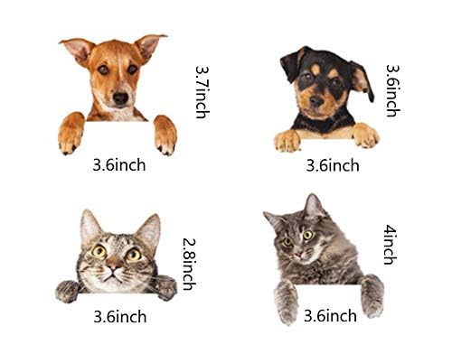 Removable Switch Sticker, 8 Cats and Dogs Lovely Wall Sticker, Light Switch Decor Decals, Family DIY Decor Art Stickers Home Decor Wall Art for Kids Bedroom Office Decoration(4 Styles)