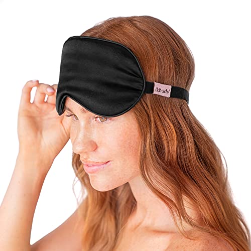 Kitsch Satin Sleep Eye Mask | Cooling Eye Mask for Sleeping | Holiday Gift | Gentle Sleep Mask for Lash Extensions & Brows | Softer Than Silk Sleep Mask | Premium Blindfold |Satin Sleep Eye Mask