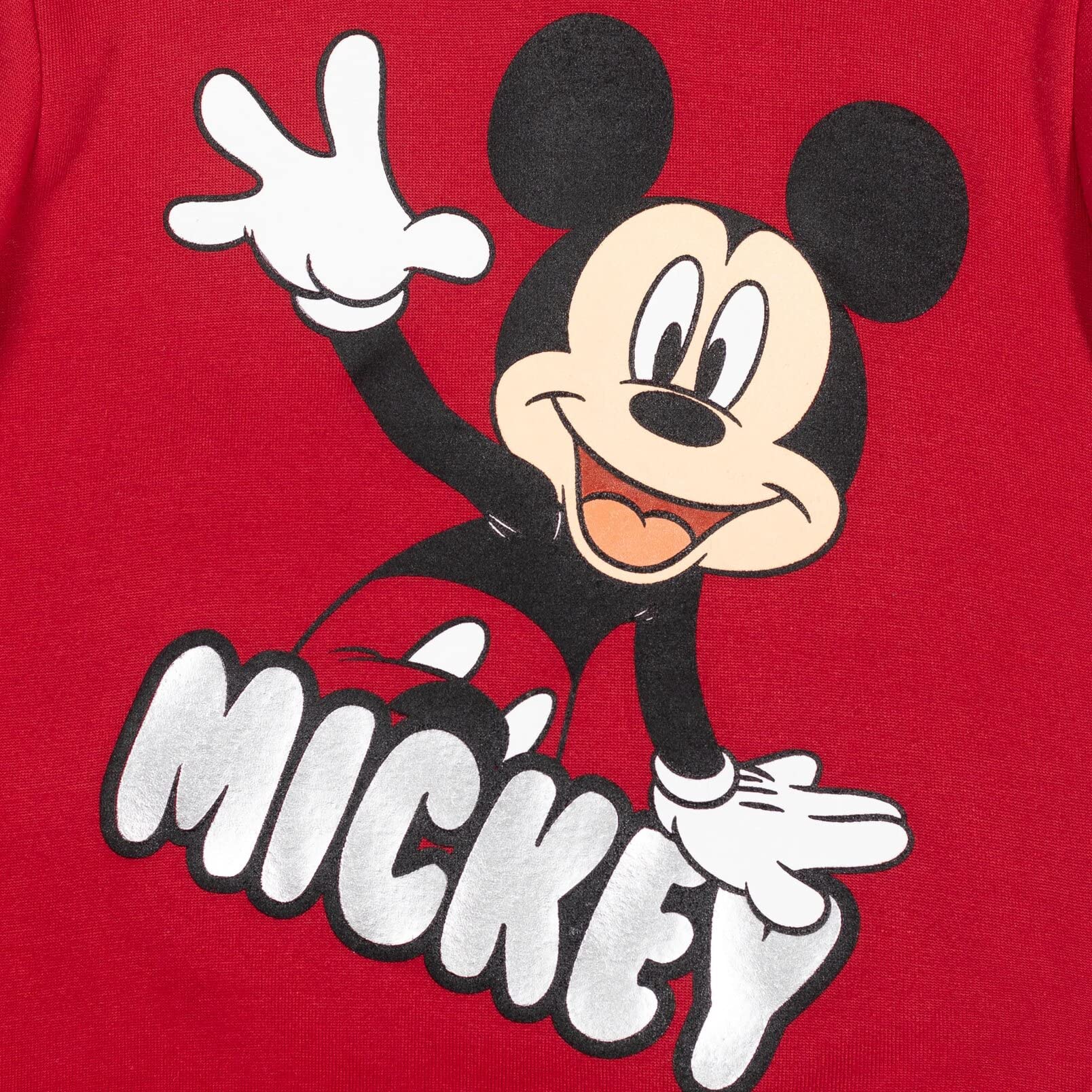 Disney Mickey Mouse Infant Baby Boys 2 Piece Set: Pullover Sweatshirt Jogger Pants Red/Gray 18 Months