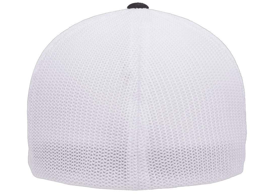 1963 Ford Galaxie Hardtop Classic Outline Design Flexfit Trucker Mesh Fitted Cap Black/White