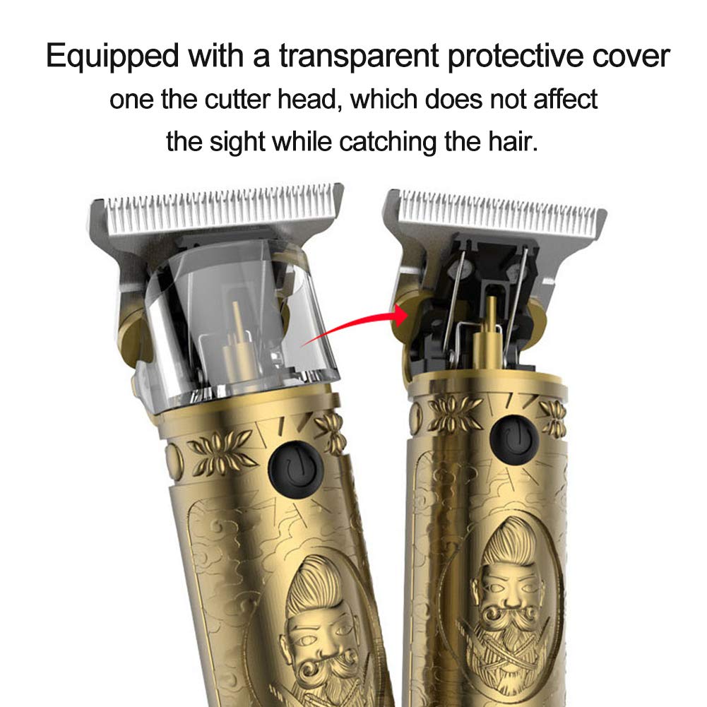 Bastmei Professional Mens Hair Clippers 0mm Zero Gapped Cordless Hair Trimmer Rechargeable Grooming Kits For Men T-Blade Beard Trimmer