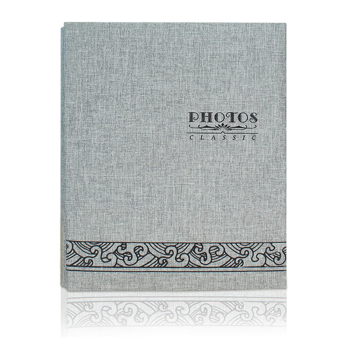 Photo Album 4x6 - Picture Album 160 Slots of Horizontal and Vertical Photo Slots, Album Cover is Designed with Linen Cotton, Great for Wedding, Anniversary, Baby, Family (Grey)