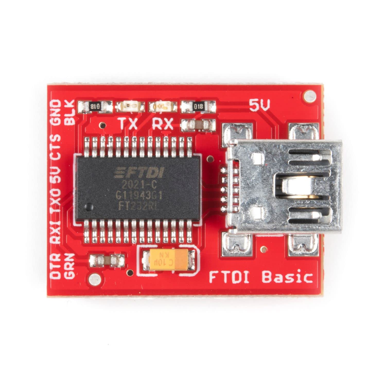 SparkFun FTDI Starter Kit - 5V - What You Need to get Started with FTDI FT232RL USB to Serial IC Compatible with Arduino or General Serial Applications USB Mini-B