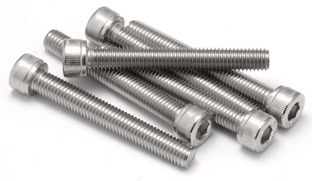 50 PCS Socket Head Cap Screw Assortment Set, M6 x 20mm, 25mm, 30mm, 35mm, and 40mm, Stainless Steel 304, Bright Finish