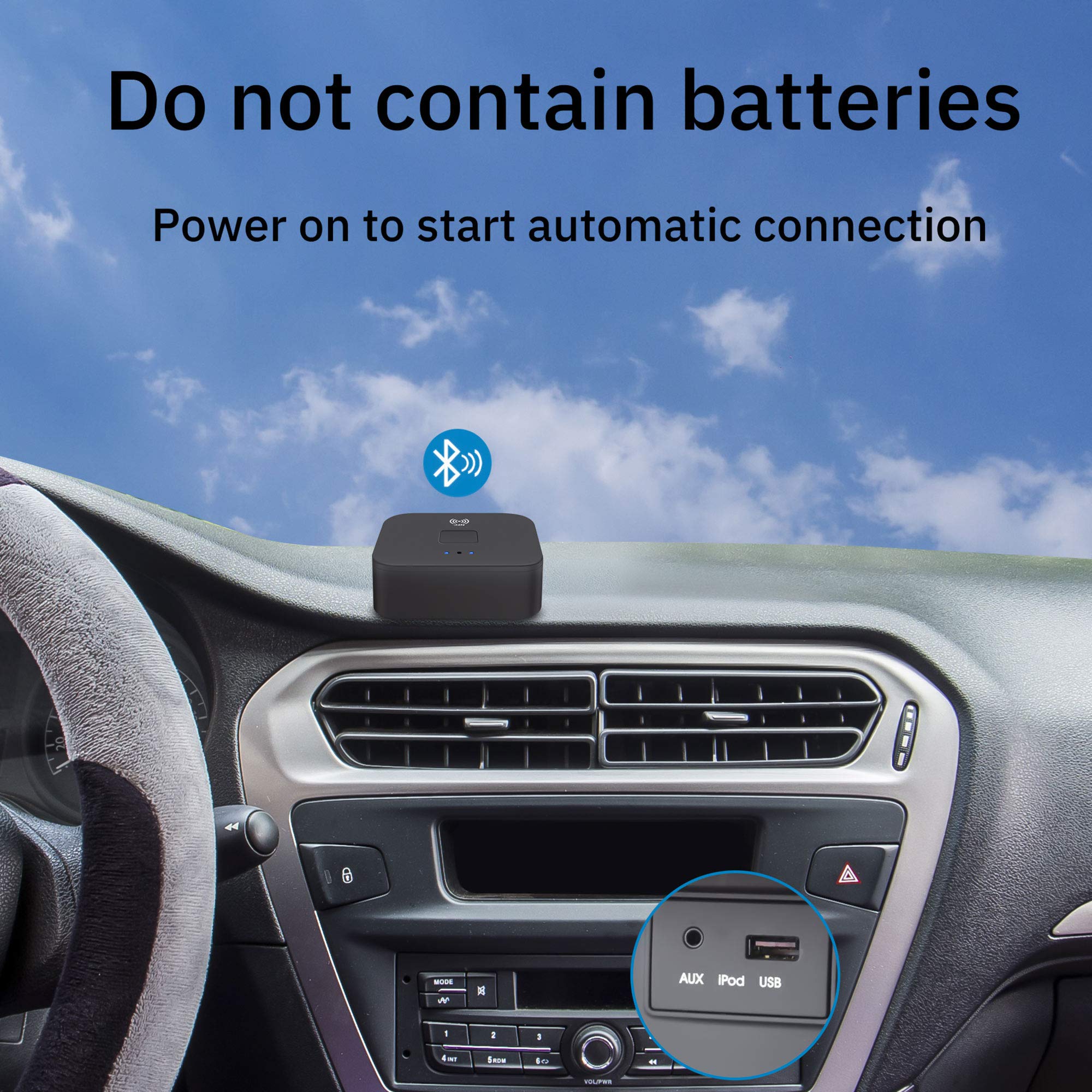 BEZO 5.0 Bluetooth Audio Receiver Adapter,NFC Wireless Bluetooth Extender,3.5mm AUX or RCA Input Speaker,Amplifier,Car Audio,Headphone,Home Stereo Theater System,Stereo Audio Component Receivers