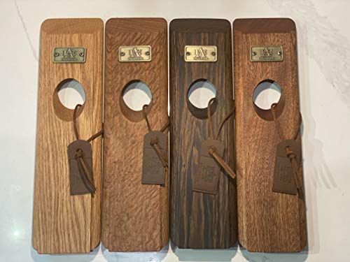 A&E Millwork LTD Mahogany Edge Grain Self-Balancing Wine Bottle Holder, Bottle Opener
