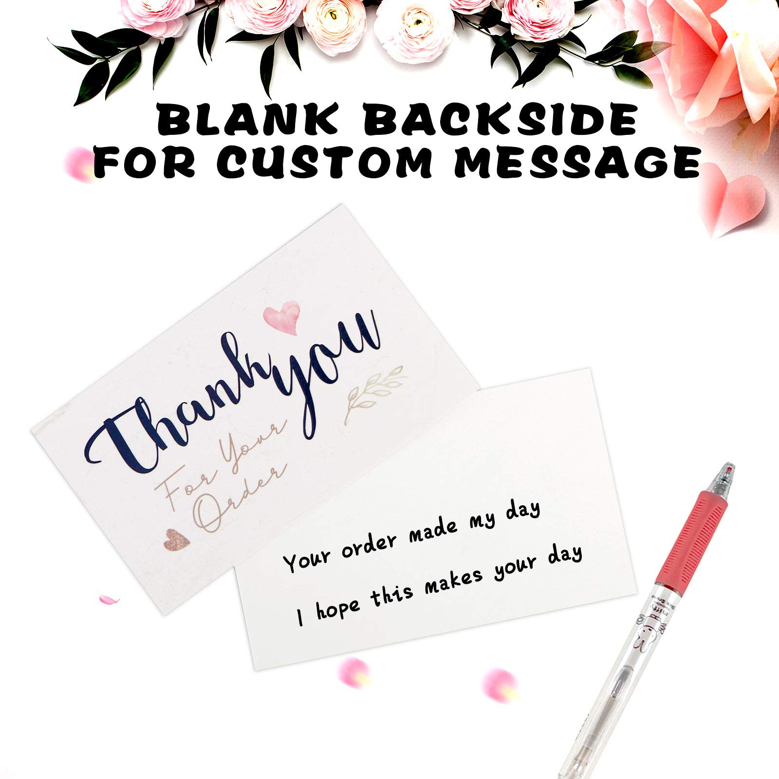 120 Thank You For Your Order Cards (3.5 x 2 Inches), Modern Simple Design Customer Appreciation Note for Small Business Owner, Online, Retail Store, Handmade Goods, Package Inserts (Pattern2)