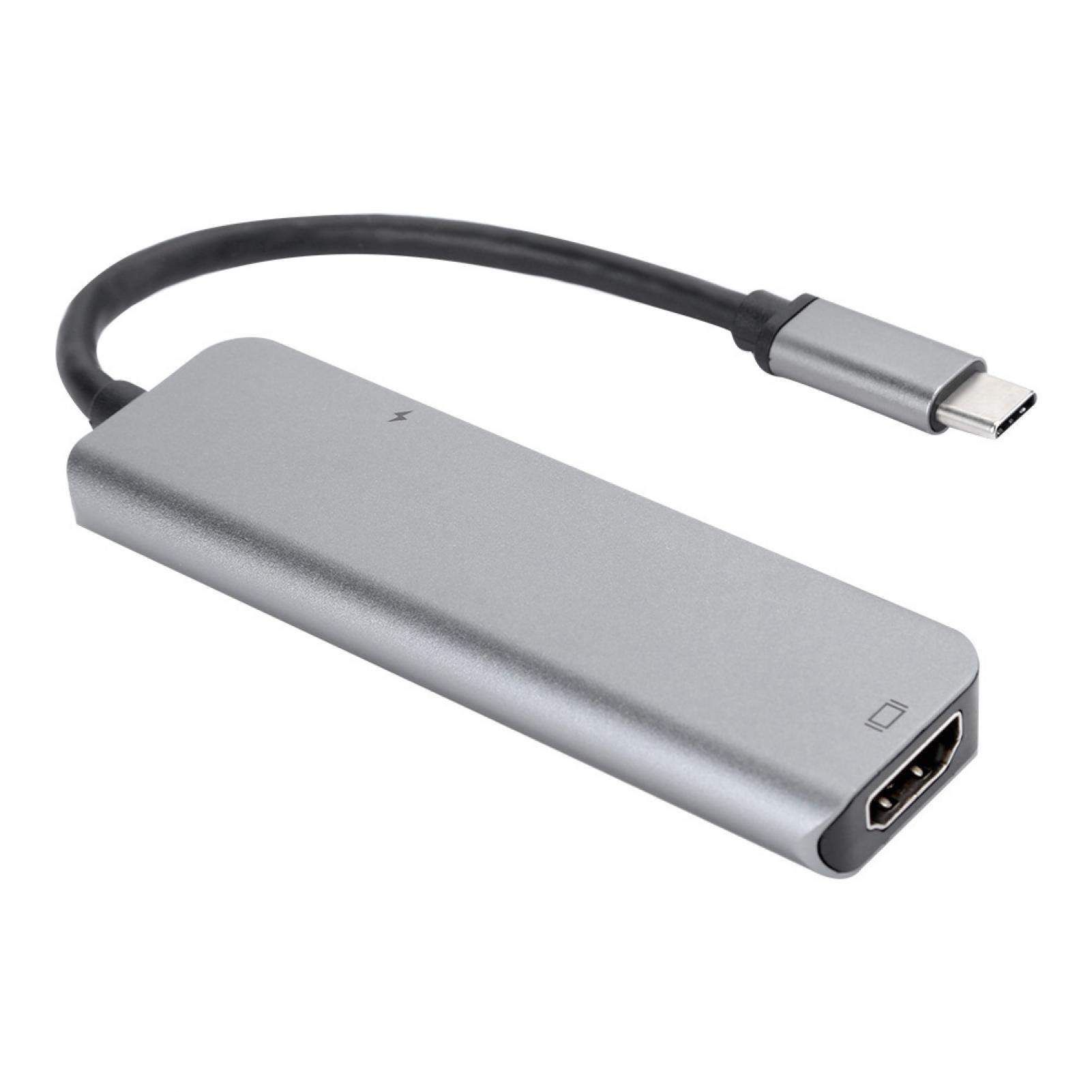 Dock, Hub Adapter, 5Gbps Aluminum Alloy 5‑in‑1 High Hardness for Laptop Computer