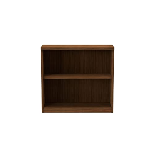 Alera ALEVA633032WA Valencia Series 31-3/4 in. x 14 in. x 29-1/2 in. Two-Shelf Bookcase - Modern Walnut