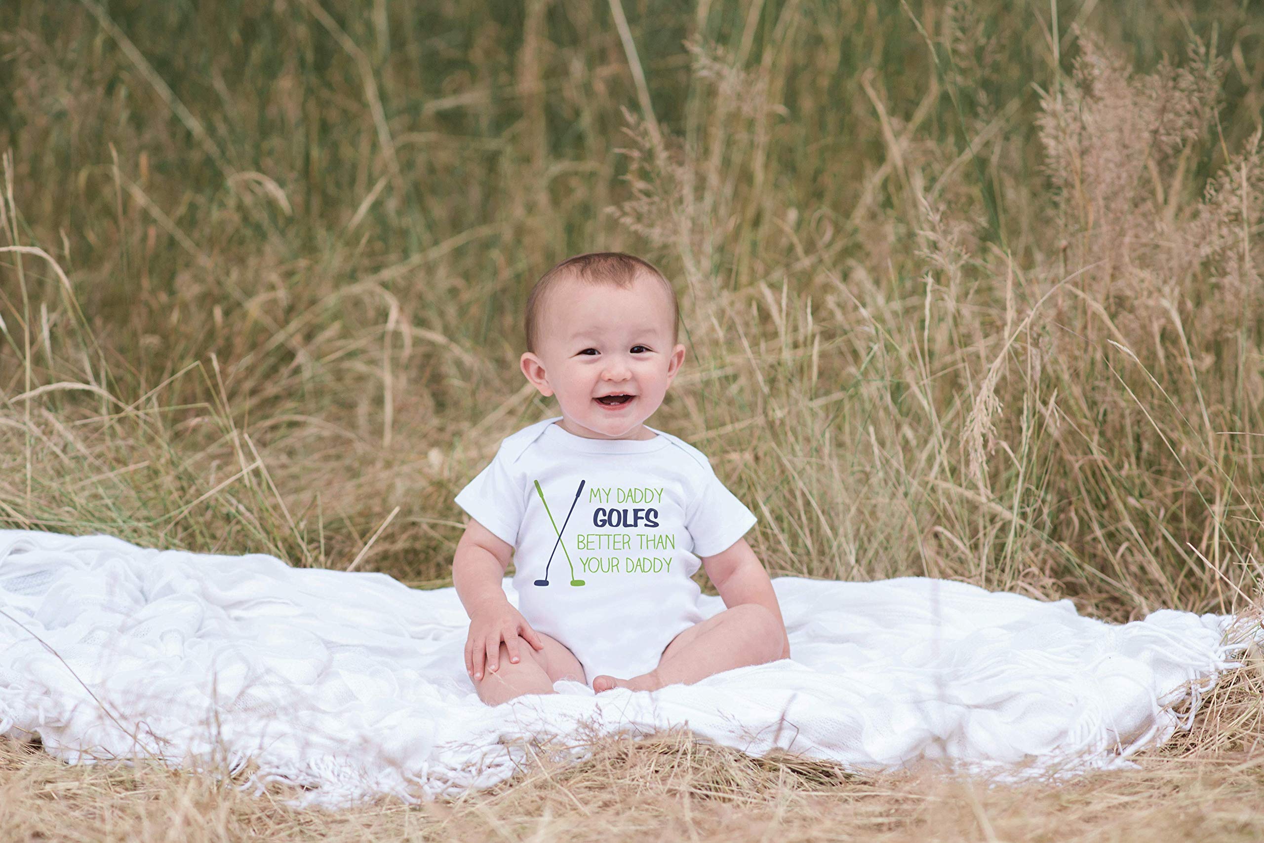 7 ate 9 Apparel Boys My Daddy Golfs Better Than Your Daddy Onepiece 0-3 Months