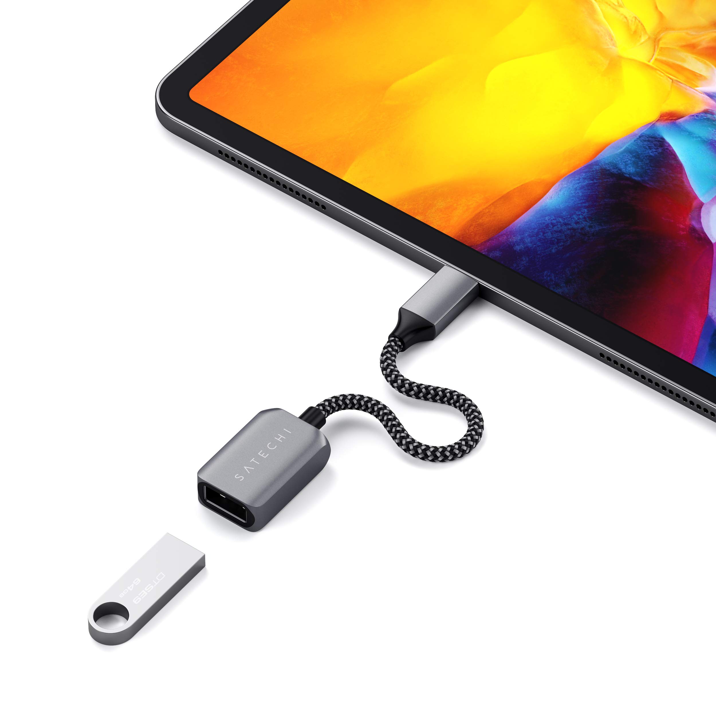 Satechi USB C to USB-A 3.0 Cable Adapter, USB Type C to Type-A Female with Data Transfer up to 5Gbps, USB C Adapter for MacBook Pro/Air M1 M2 M3, Dell, HP, Surface, Lenovo, iPad