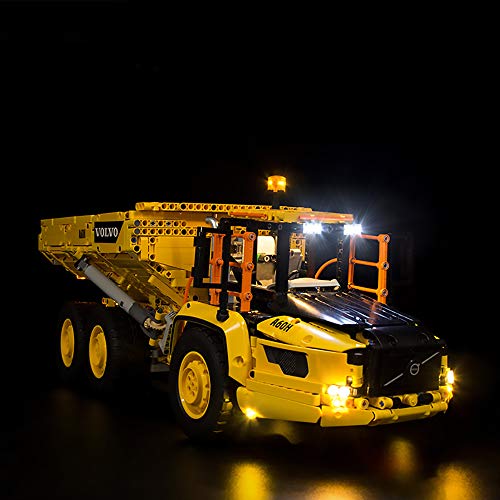 T-Club Upgrade Light Kit LED Lights for Lego 42114 Technic 6x6 Volvo Articulated Hauler RC Truck (Not Include Lego Model) (Upgrade Style)