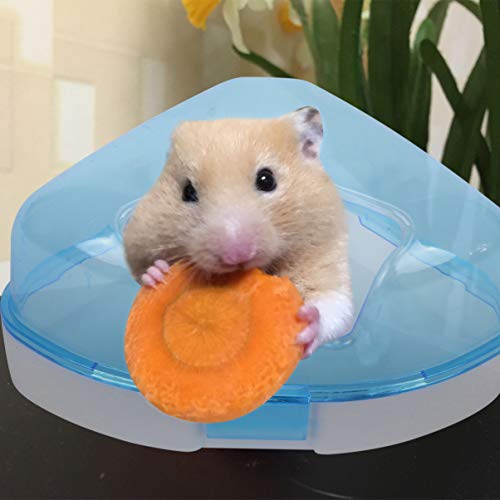 Scicalife Pet Hamster Sand Bathroom, Hamster Sand Bath Container, Large in Blue Plastic Sand Bath Container with Scoop Hamster Sandbox for Hamster Small Pet