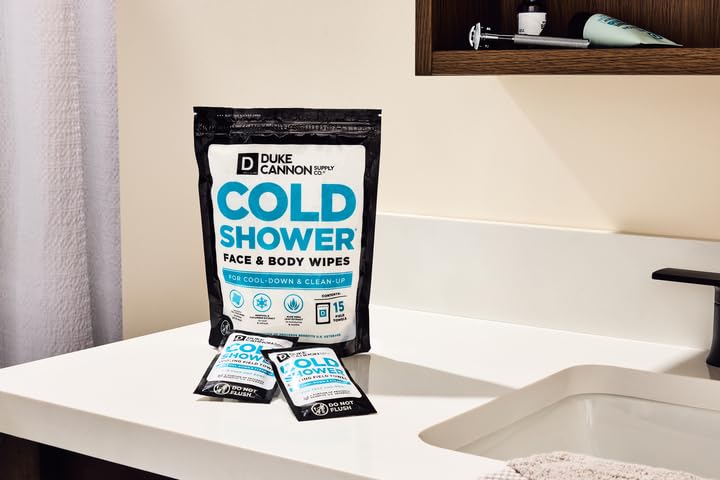 Duke Cannon Cold Shower Cooling Field Towels For Face & Body-15 packs