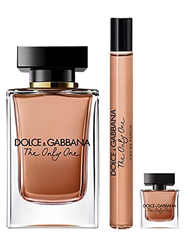 Dolce & Gabbana The Only One for Women 3-Piece Gift Set (3.4 Ounce Eau De Parfume Spray +7.5 Ml Miniature Eau De Parfume Spray +0.33 Ounce Eau De Parfume Travel Spray), multi color