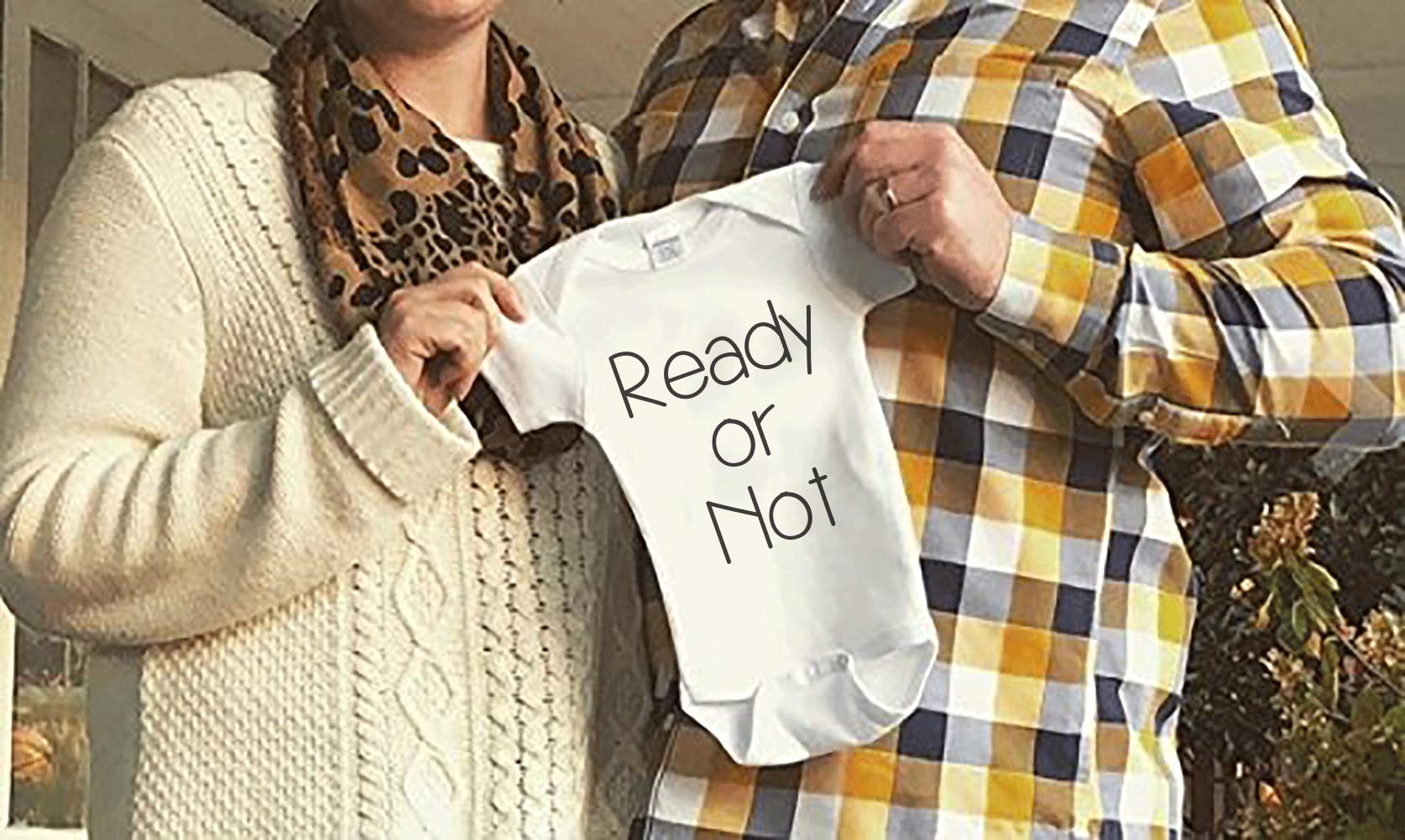 7 ate 9 Apparel Ready or Not Pregnancy Announcement Onepiece 0-3 Months