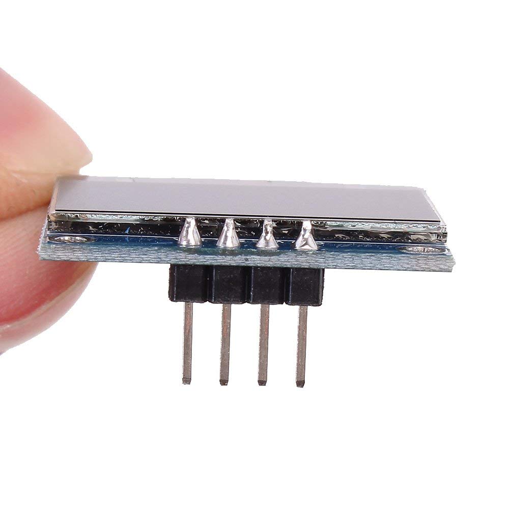 5PCS 0.96 Inch OLED Display Module, PEMENOL 128 x 64 Pixel I2C IIC Serial 1 OLED LCD Display Module with SSD1306 Driver for Arduino Raspberry Pi and ESP8266(White Light)