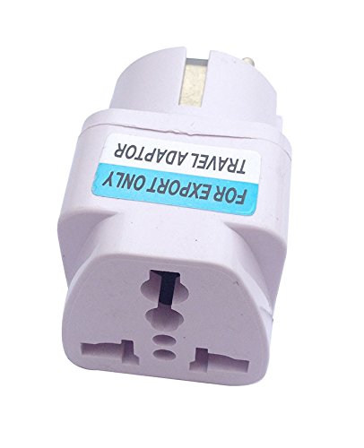 ANRANK UE3360AK 2 Packs Universal AU US UK to EU Europe Plug AC 250V Power Travel Adapter White