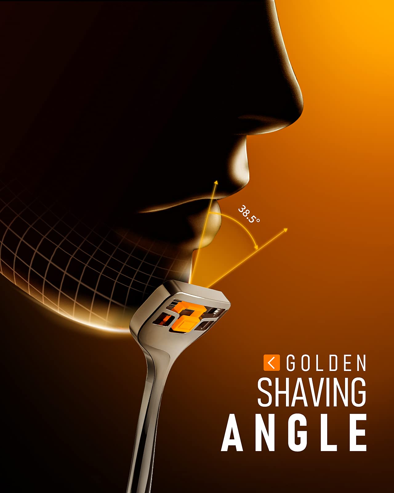 SUPRENT Razor Blades, Manual Razor Refills, 2x3 Matrix Arrangement with Patent Certification - 4 Blade Refills