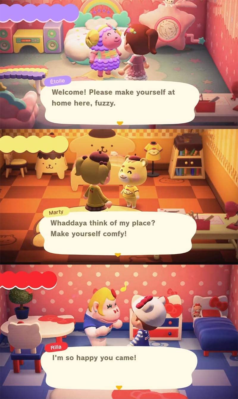 6Pcs Sanrio Animal Crossing Amiibo Card,Compatible Switch Games New Horizons stand Card(45*45mm)